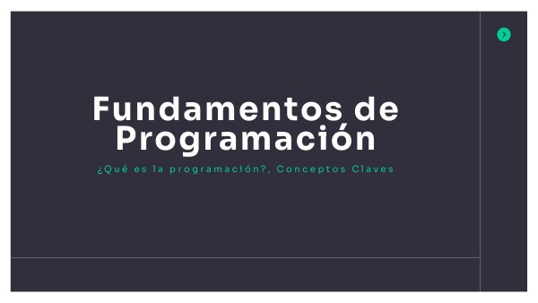 Fundamentos de Programación | Genially