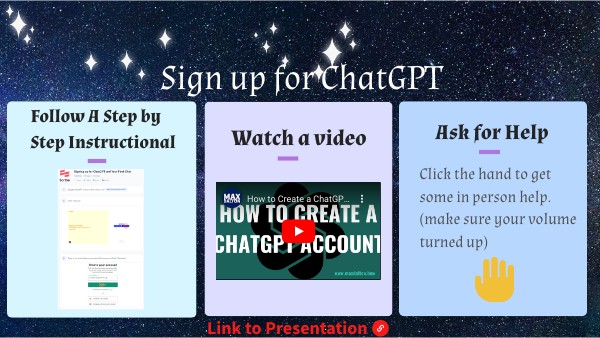 Sign up for ChatGPT | Genially