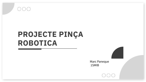 projecte de una pinça robotica