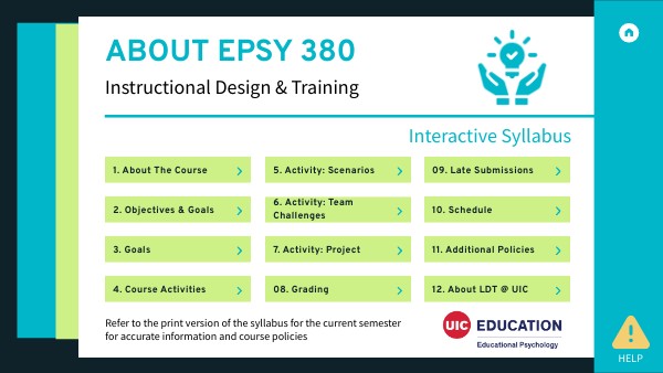EPSY 380 - Interactive Syllabus | Genially