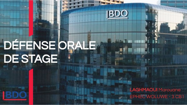 Défense stage - Marouane Laghmaoui | Genially