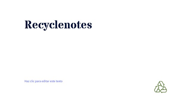 Recyclenotes (PRN.1)