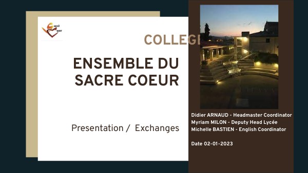 Copie - Presentation Ensemble du Sacré Coeur | Genially