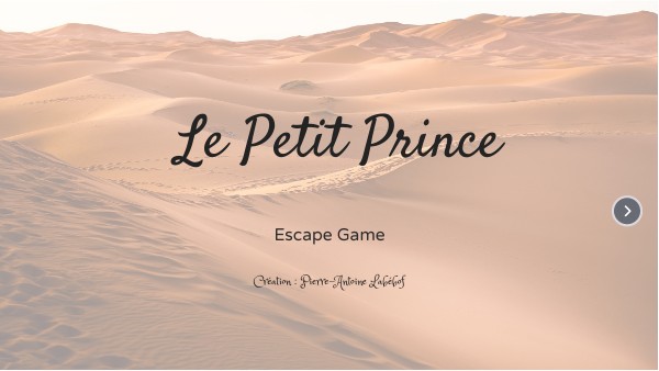 Escape Game Le Petit Prince | Genially