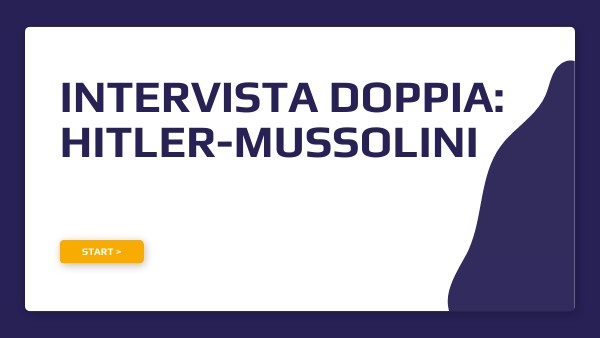 Intervista doppia Hitler-Mussolini