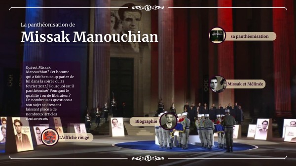 Panthéonisation de Missak Manouchian par Eleonore Paolin | Genially