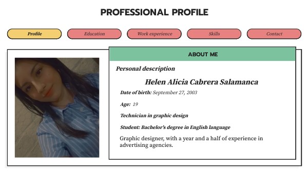 professional profile | Genially