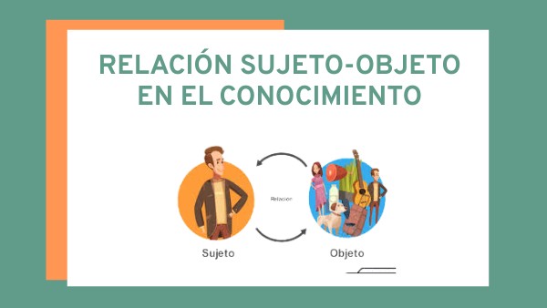 Relación sujeto-objeto en el conocimiento | Genially