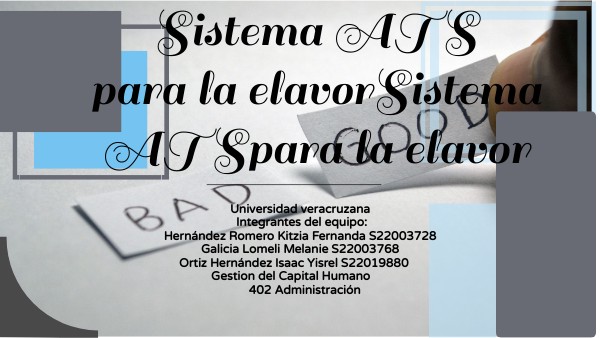 sistema ATS-CVs | Genially