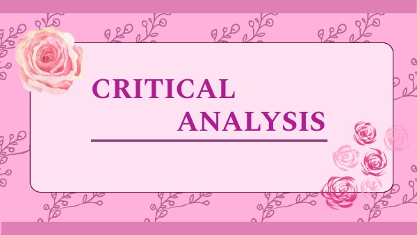 Critique Analysis | Genially