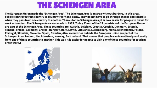 the Schengen area | Genially