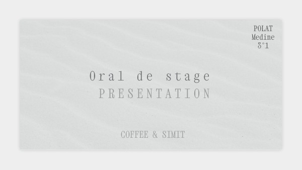 oral de stage 3eme | Genially