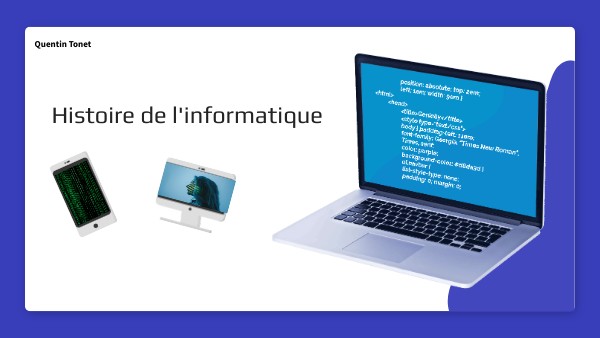 Présentation histoire de l'informatique | Genially