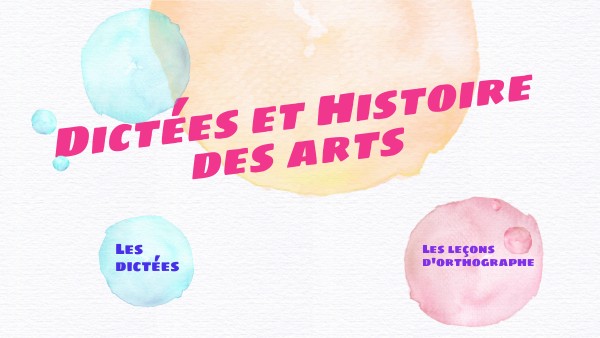 Dictées et Hda ADM | Genially