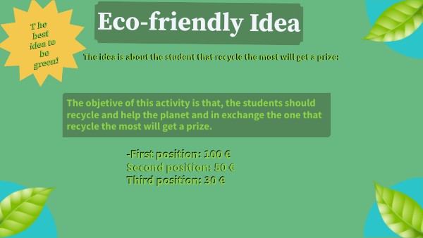 ECO friendly idea