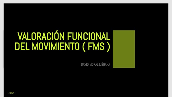 Valoración individual FMS | Genially