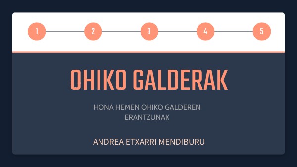 OHIKO GALDERAK ANDREA