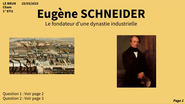 Carte mental Eugène SCHNEIDER | Genially