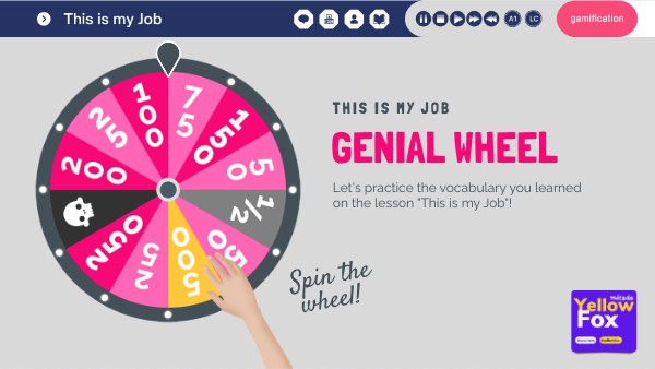 THIS IS MY JOB - WHEEL QUIZ @metodoyellowfox | Genially