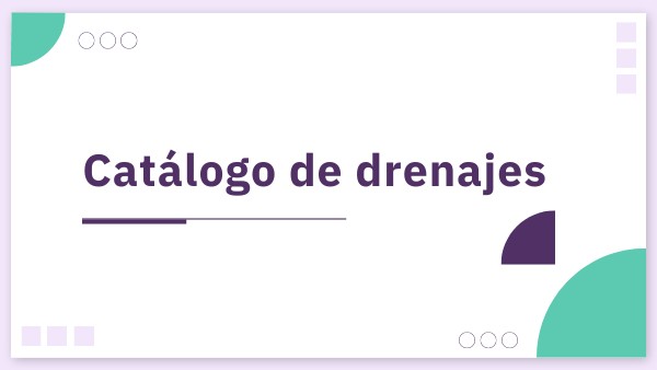 Catálogo de drenajes