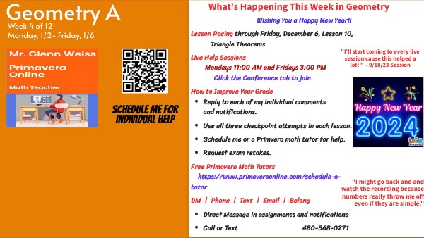 Geometry Announcements 2023-2024 Template