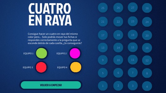 ¡JUGAMOS A CUATRO EN RAYA!