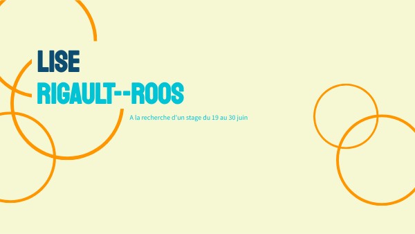 Cv animé Rigault--Roos Lise | Genially