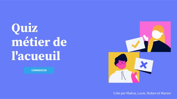Quiz métier de l'accueil | Genially