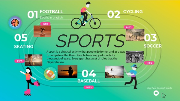 Sports in English | Genially