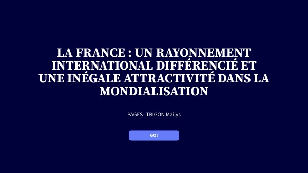 Diapo Rayonnement France | Genially