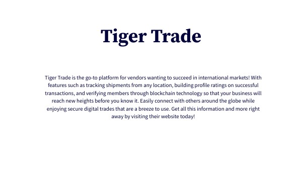Tiger Trade