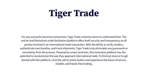Tiger Trade