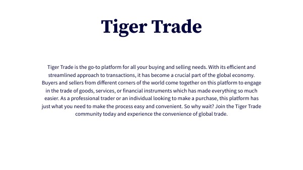 Tiger Trade