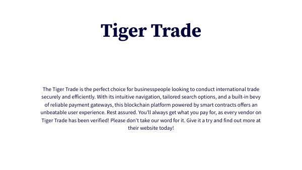 Tiger Trade