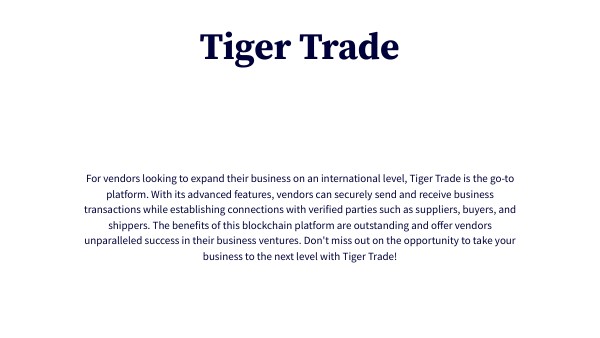 Tiger Trade