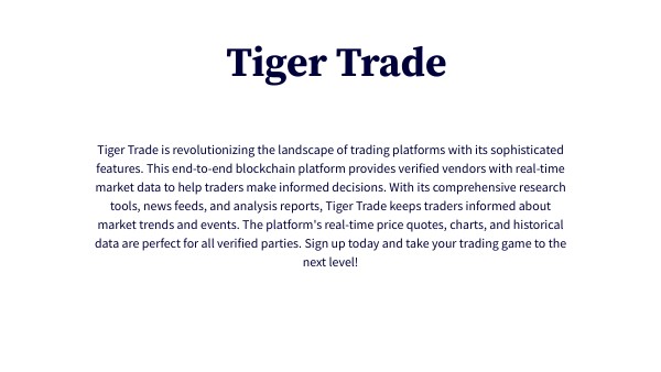 Tiger Trade