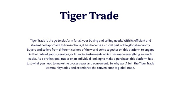 Tiger Trade