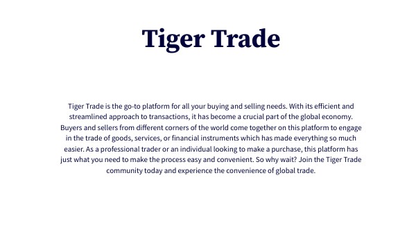 Tiger Trade