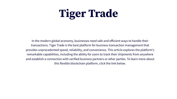 Tiger Trade