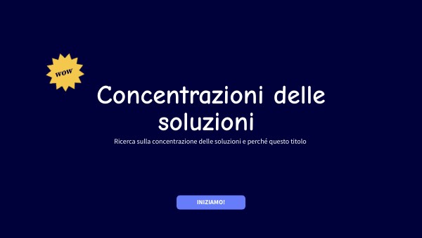 concentrazione delle soluzioni | Genially