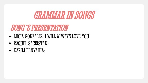 songs future tense | Genially