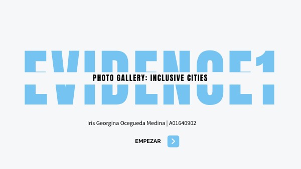 Evidence 1. Photo Gallery: Inclusive Cities