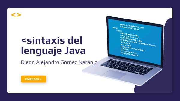 sintaxis de lenguaje Java