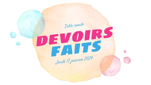 Devoirs faits 22-23 | Genially