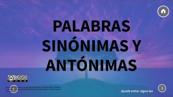 SINÓNIMOS Y ANTÓNIMOS | Genially