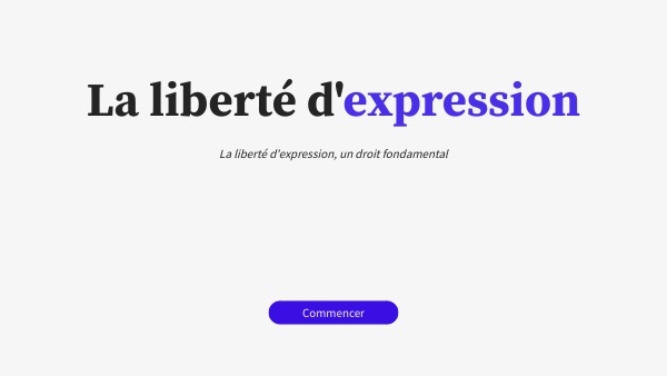 La liberté d'expression