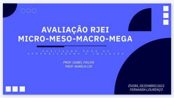 Micro-meso-macro.mega avaliação RJEI