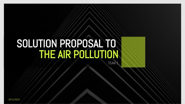 Solution proposal to The air pollution