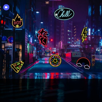 Neon city image