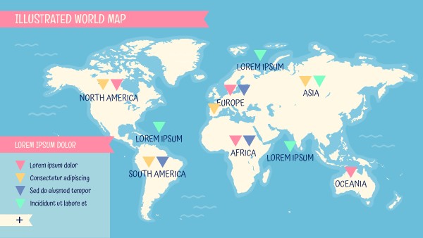 ILLUSTRATED WORLD MAP